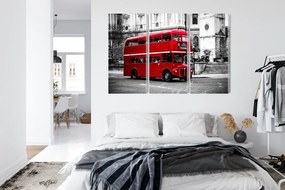 Vícedílný obraz Dvoupatrový Autobus V Londýně Nedostatek Nedostatek Přírodní plátno 60x40