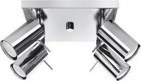 Stropní bodové svítidlo SOLLUX Ring 4 GU10 4x40W bez zdroje SL.0730 chrom