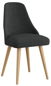 Čalouněná židle grafitová s dřevěnými nohami M97 Bresso