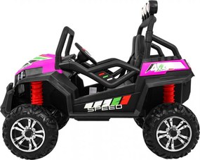 Ramiz Terénní bugina pro děti růžová + pohon 4x4 + dálkové ovládání + nosič zavazadel + rádio MP3 + LED