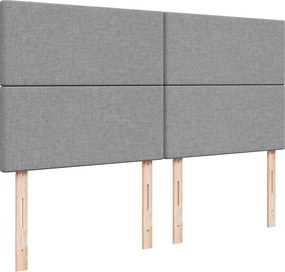 Box spring postel s matrací světle šedá 180 x 200 cm textil 3292128