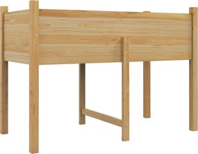 Outsunny Vyvýšený městský zahradní dřevěný pěstební stůl 115x55x80 cm s netkanou textilií pro pěstování rostlin, květin a zeleniny