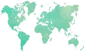Tapeta mapa světa v zeleném odstínu