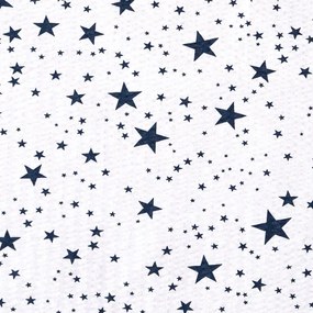 SCANquilt povlečení KREP hvězdičky bílomodrá 140 x 200/70 x 90 cm