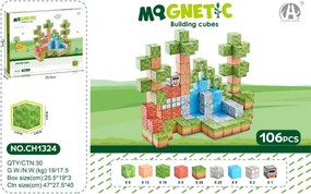 Magnetická stavebnice MAGNETIC Příroda, 106 dílků