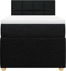 Box spring postel s matrací černá 80 x 200 cm textil 3287285