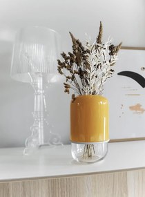 Váza Capsule s nastavitelnou výškou hořčičně žlutá