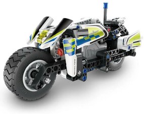 Stavebnice iM.MASTER policejní motorka na zpětné natažení, 193 dílků