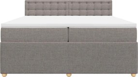 Box spring postel s matrací taupe 200x200 cm textil 3289881