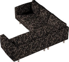 Potah na pohovku IKEA Norsborg rohová 4-místná barva hnědá látka pletený vzor, vzorované