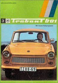 Plechová cedule Trabant 601 II Velikost: A5 (20 x 15 cm)
