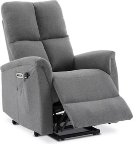 Polohovací křeslo šedý, elektrické TV-929 GREY2