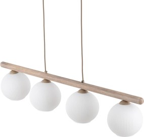 TK Lighting Závěsný lustr Virlo s dekorem dřeva pro žárovku 4x E14 TK11080