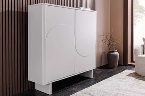 Vysoká komoda Luna 120cm bílá – keramika mramor