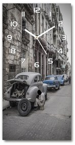 Wallmuralia Moderní hodiny nástěnné Havana 30x60 cm