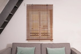 Vingo Bambusová špejlová roleta - hnědá, 2. jakost Šířka rolety: 90 cm, Rozvin rolety: 200 cm