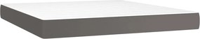 Box spring postel s matrací šedá 160x200 cm umělá kůže 3142735