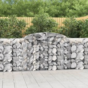 Klenuté gabionové koše 9 ks 300x50x100/120cm pozinkované železo 3146708