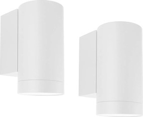 Klighten 2x venkovní nástěnná lampa IP65 GU10 bílá, moderní barva