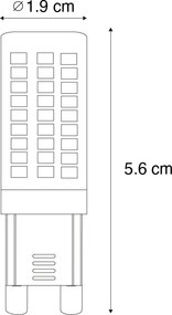 Sada 2 LED žárovek G9 s 3stupňovým stmíváním, opál, 4,5 W, 500 lm, 2700 K