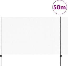 Hexagonální plot s podpěrou 50 x 1,5 m Ocel potažená PVC Šedá 3336905