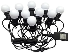 LED Venkovní řetěz STRING 5m 10xLED/0,5W/230V IP44 3000K