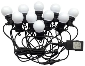 LED Venkovní řetěz STRING 5m 10xLED/0,5W/230V IP44 3000K