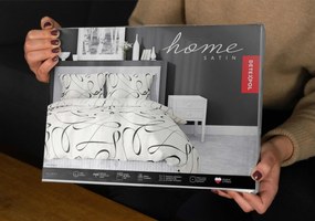 Detexpol Saténové povlečení 180x200 Esy floresy beige 4819 A Home Satén 58