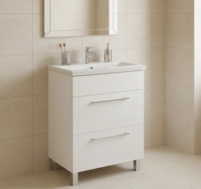 Comodo Koupelnová skříňka s keramickým umyvadlem Solero W 50, bílá