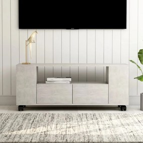 TV skříňka betonově šedá 120x35x48 cm kompozitní dřevo