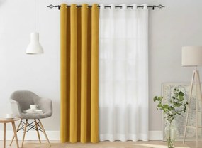 Žlutý závěs OXFORD 140x250 cm Zavěšení: Kovové kroužky
