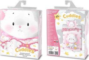 Dětské bavlněné povlečení do postýlky 135x100 cm CUDDLES - Kočička