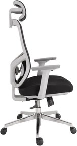 Kancelářská ergonomická židle Neoseat ALLY WHITE — černá / bílá, nosnost 150 kg