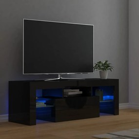 vidaXL TV skříňka s LED osvětlením 120x35x40 cm [815668] Barva: bílá s vysokým leskem