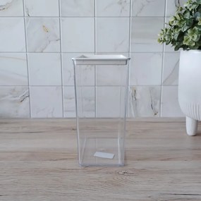 DÓZA NA SUCHÉ POTRAVINY 2 000 ml – vysoká, průhledná | DomaLEP varianta: ŠEDÁ