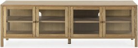 TV stolek v dekoru dubu v přírodní barvě 160x50x40 cm Ceci – MOME