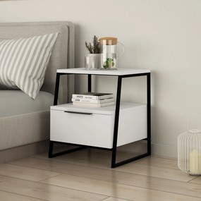 KALUNE DESIGN Noční stolek PAL bílý 855DTE3547