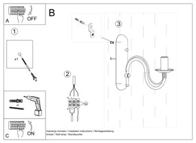 Nástěnné svítidlo Minerwa, černé tělo svítidla