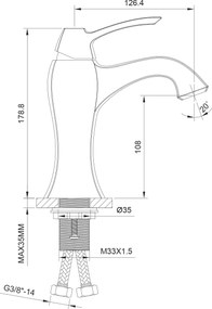 Sapho Dreamart DA002 umyvadlová stojánková baterie bez výpusti chrom