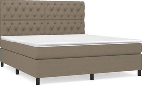 Box spring postel s matrací taupe 160x200 cm textil 3142029