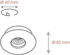 BPM 3005.01.RF.WH-WH.GU Svítidlo vestavné Aluminio Blanco, bílá, 1x50W, 230V, IP65 - BPM (starý kód: 4205GU)