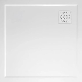 Gelco Xena čtvercová sprchová vanička 90 x 90 cm litý mramor bílá HX009