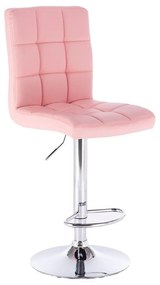 LuxuryForm DESIGN Barová židle TOLEDO na stříbrné kulaté podstavě - růžová