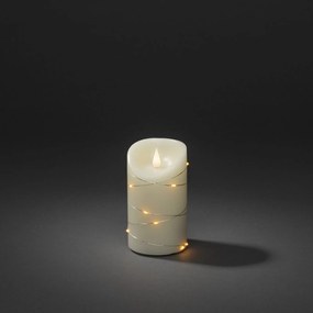LED vosková svíčka krémová Barva světla jantarová Výška13cm