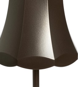 Retro stolní lampa tmavě bronzová dobíjecí IP44 - Granny