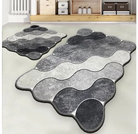 Asir SADA 2x Koupelnová předložka CIRCLE 60/100 cm šedá 359CHL2567