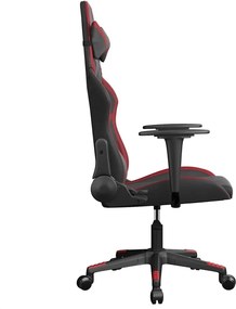 Herní židle černá a vínová umělá kůže 3143672