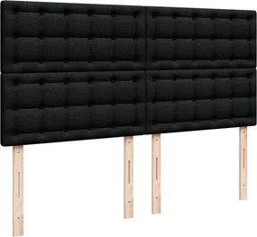 Box spring postel s matrací černá 200x200 cm textil 3291403
