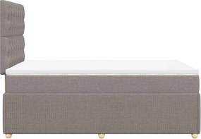Box spring postel s matrací taupe 120x200 cm textil 3292034