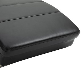 HOMCOM Relaxační lehátko kožené s masážní funkcí, 58 x 163 x 87 cm, do 120 kg, 8 masážních bodů, s dálkovým ovládáním, vysoký opěrný polštář, černá |…